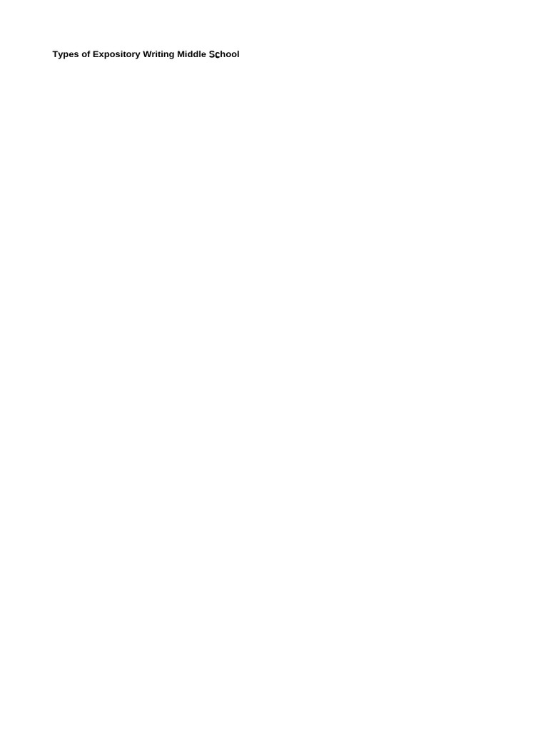 Types of Expository Writing Middle School | PDF | Elections | William ...