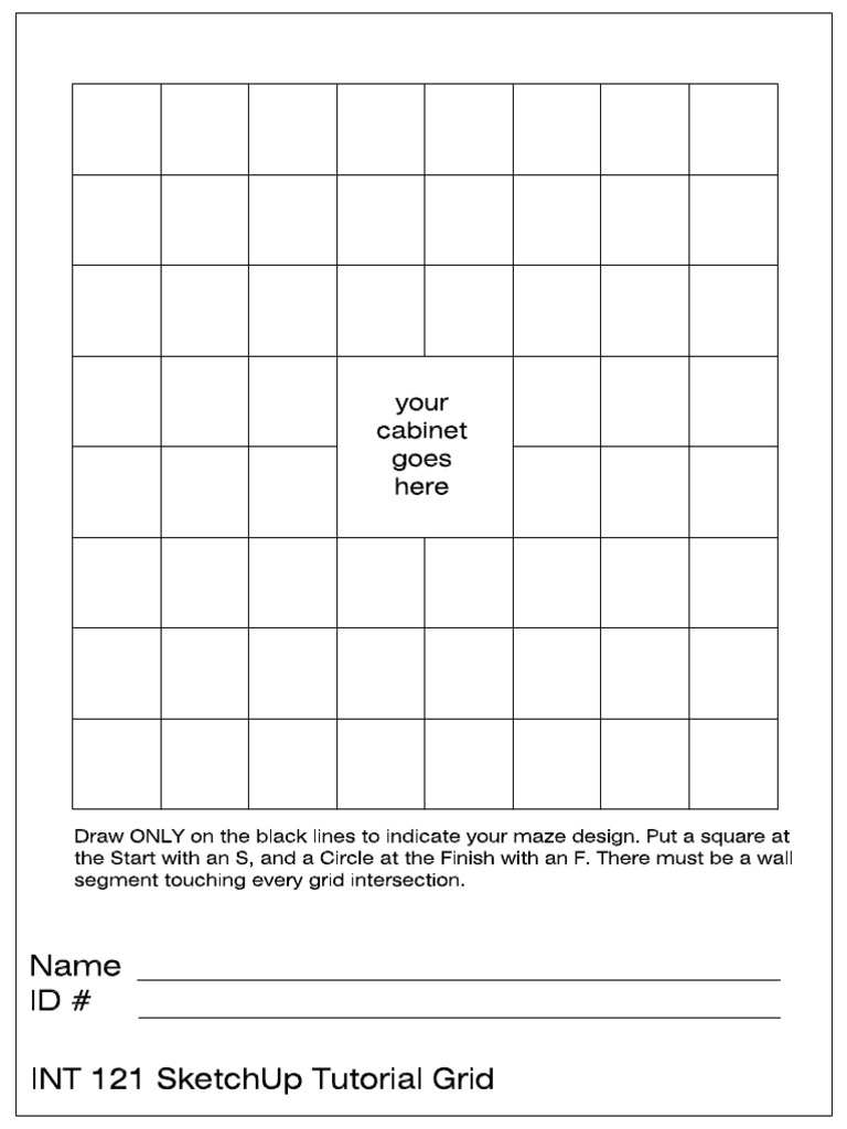 INT 121 SketchUp Tutorial Grid | PDF