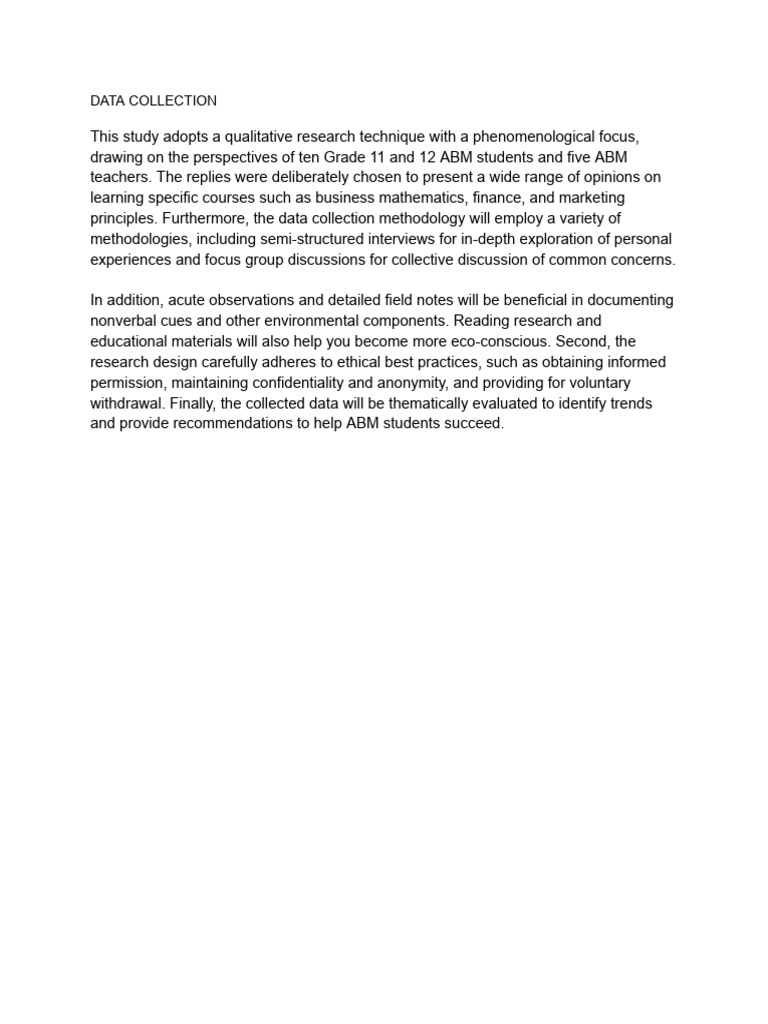 Data Collection | PDF