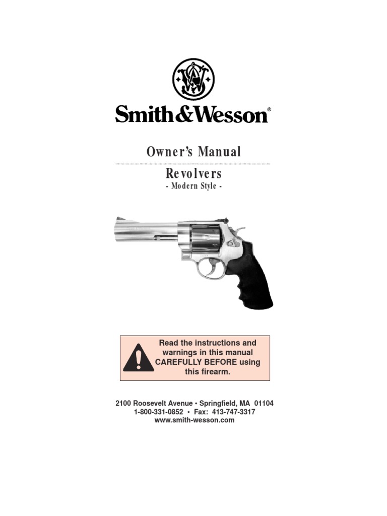 Smith Wesson Revolvers Owners Manual | PDF | Trigger (Firearms) | Revolver