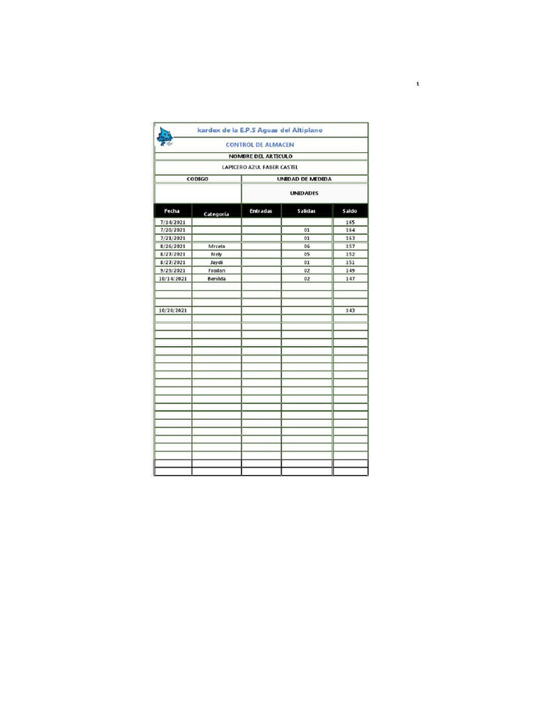 KARDEX | PDF