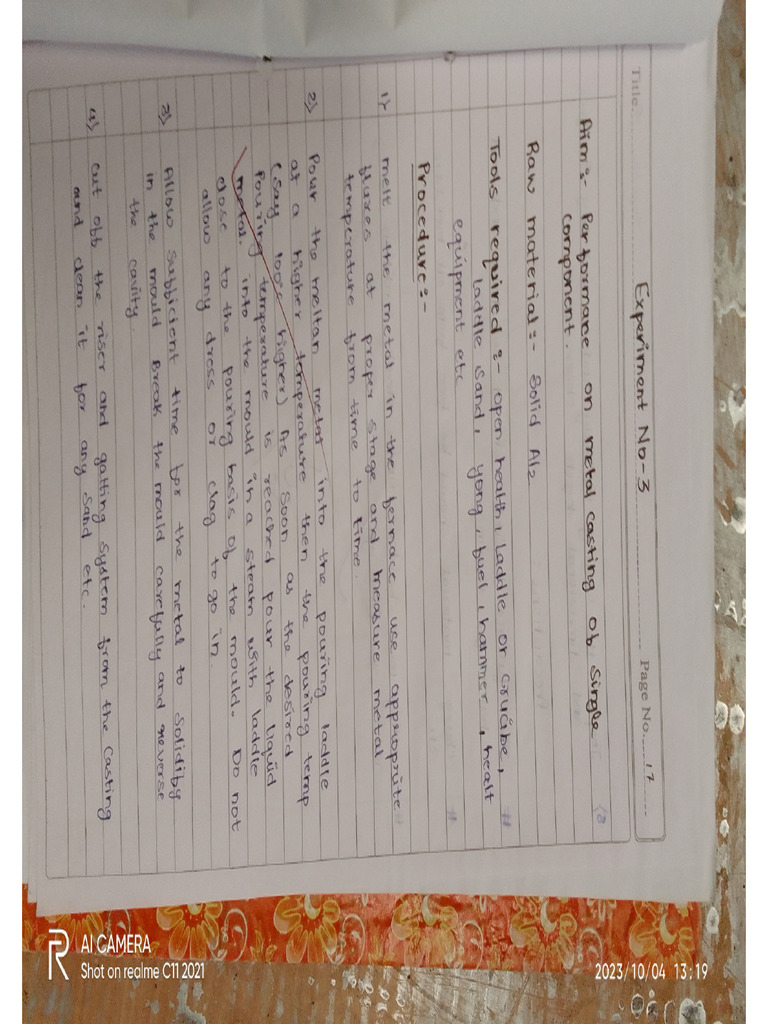 Manufacturing Processes Practical | PDF