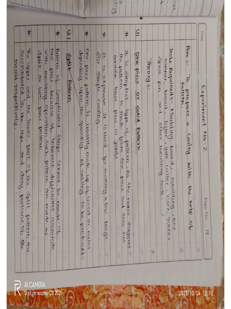Manufacturing Processes Practical 2 | PDF