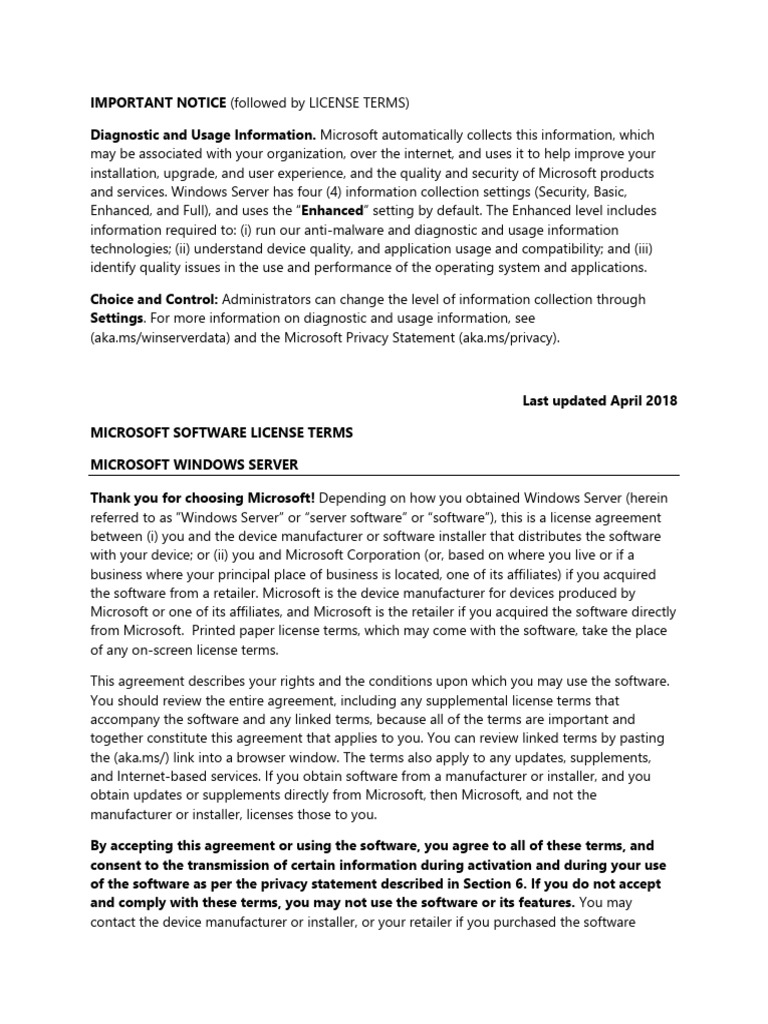 Windows_Server_2019_Universal_EULA_Retail_OEM_English | PDF | Computer ...