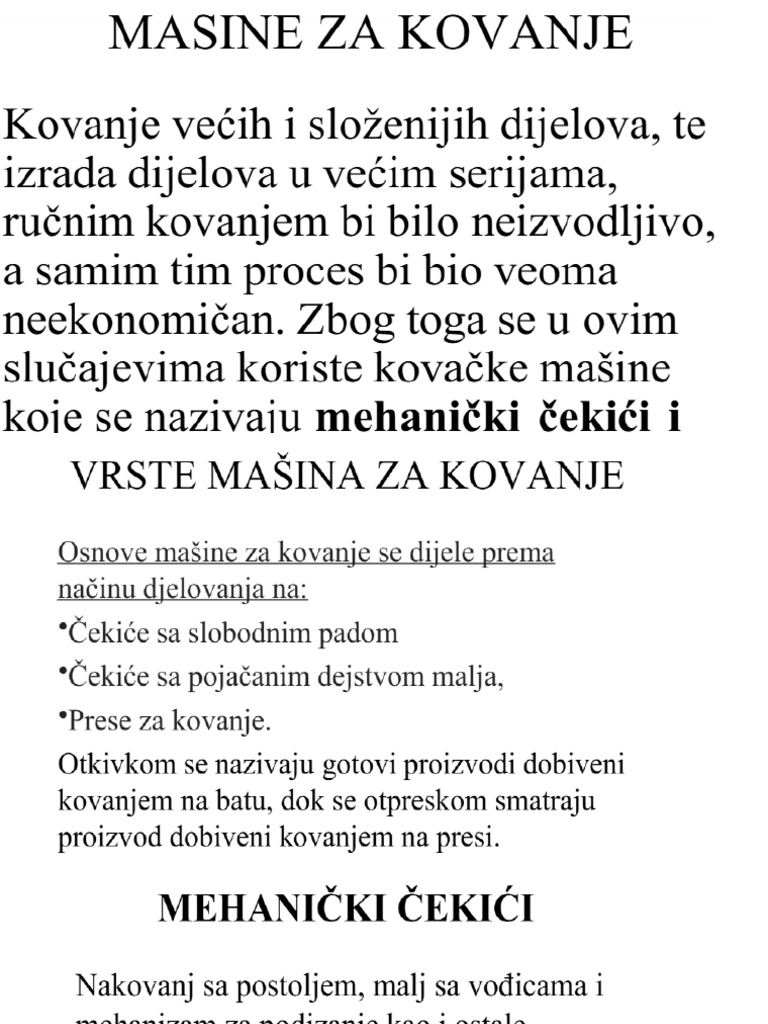 Mašine Za Kovanje | PDF