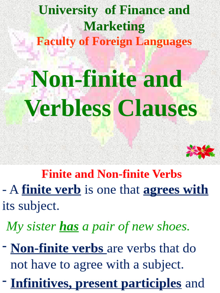 Non-finite and Verbless Clauses | PDF | Verb | Clause