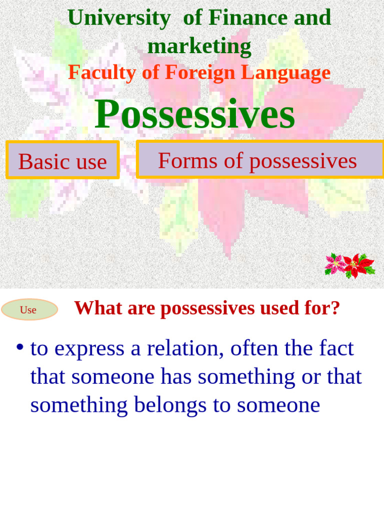 Possessive s | PDF
