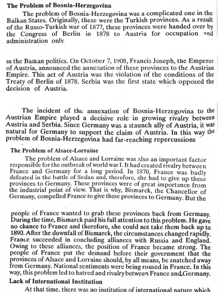 Causes of First World War (Part 2) | PDF | German Empire | Austria Hungary