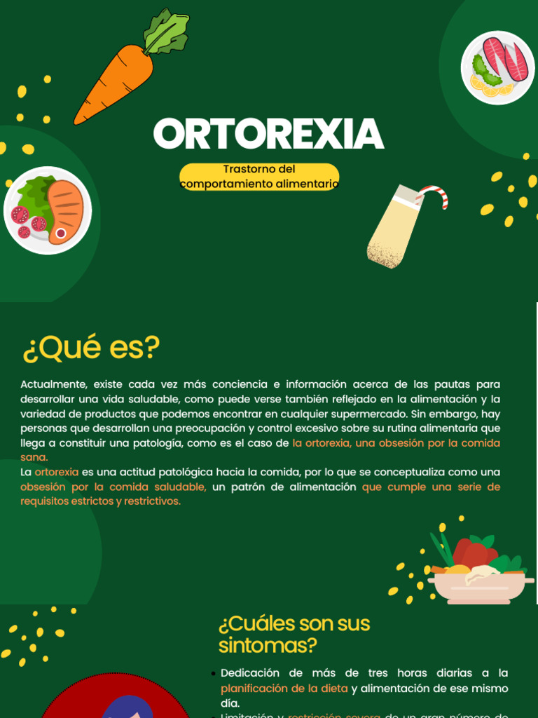 Ortorexia: Trastorno de la Alimentación Saludable | PDF | Alimentos | Dieta