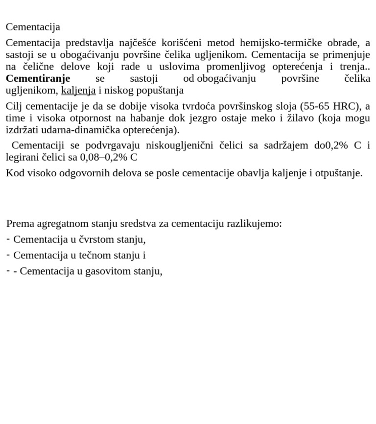 CEMENTACIJA | PDF