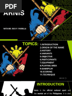 Definition, Origin, Types, Benefits and Equipments of Arnis | PDF ...