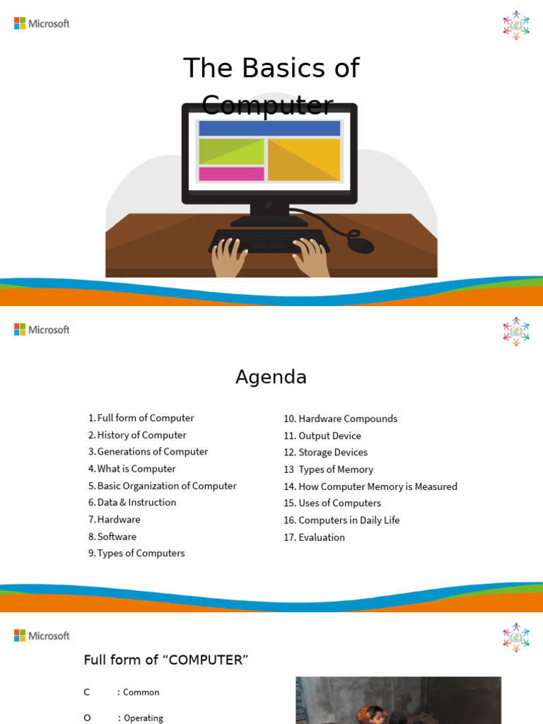 Basics of Computer - English | PDF | Random Access Memory | Computer Hardware