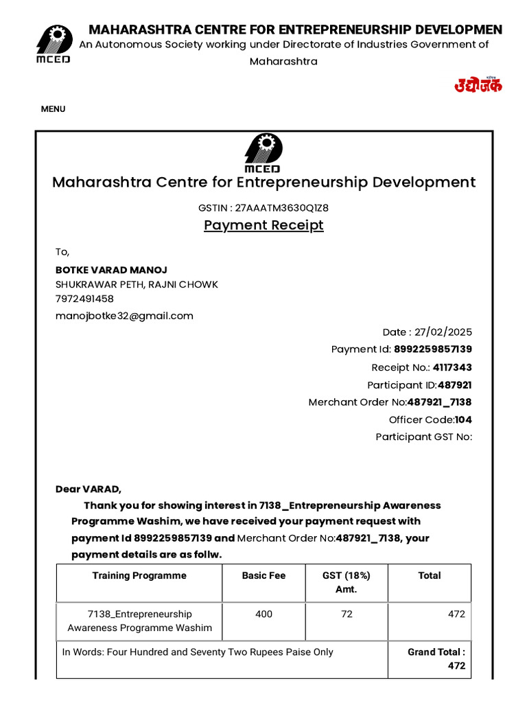 Online Payment Status - MCED | PDF | Foreign Exchange Market | Currency