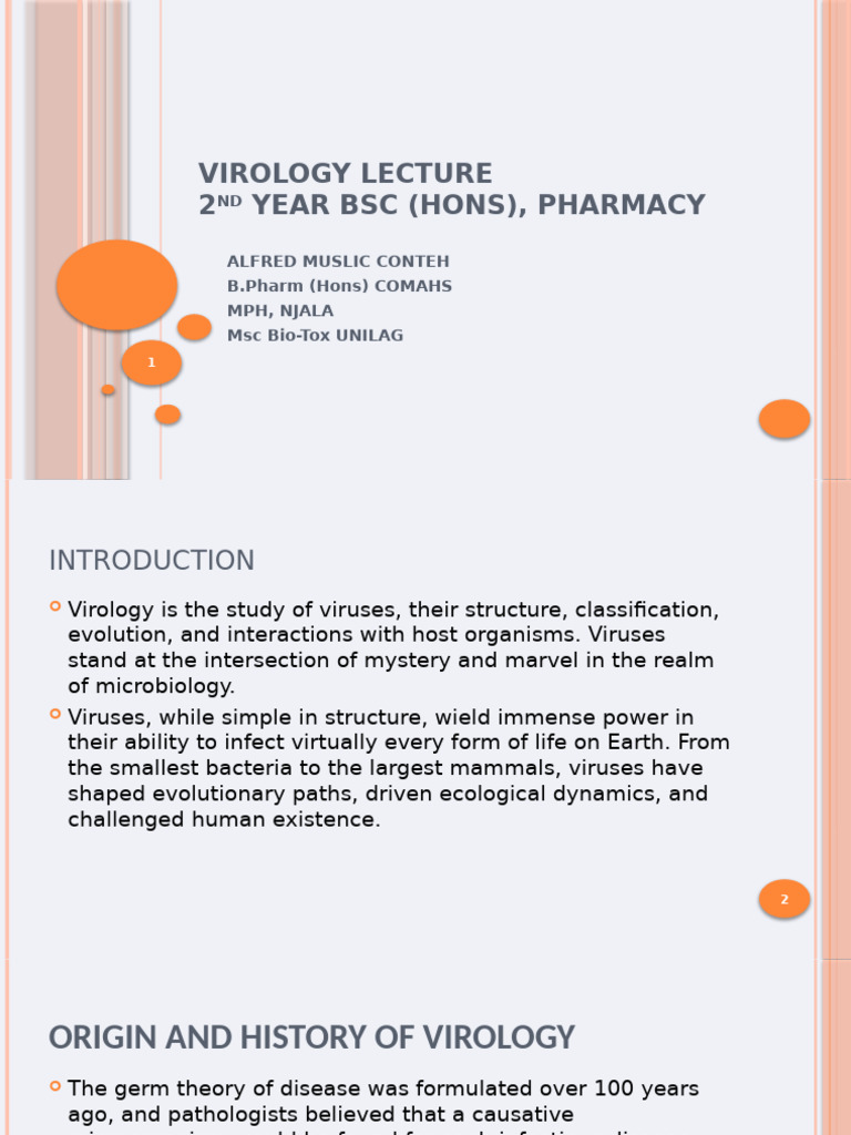 Virology Lecture Notes for BSc Pharmacy | PDF | Virus | Hepatitis B