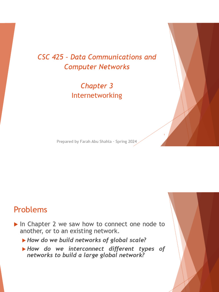 CSC 425 - Chapter 3 - Internetworking | PDF | Computer Network | Asynchronous Transfer Mode