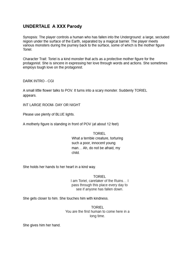 Undertale XXX Parody Script | PDF