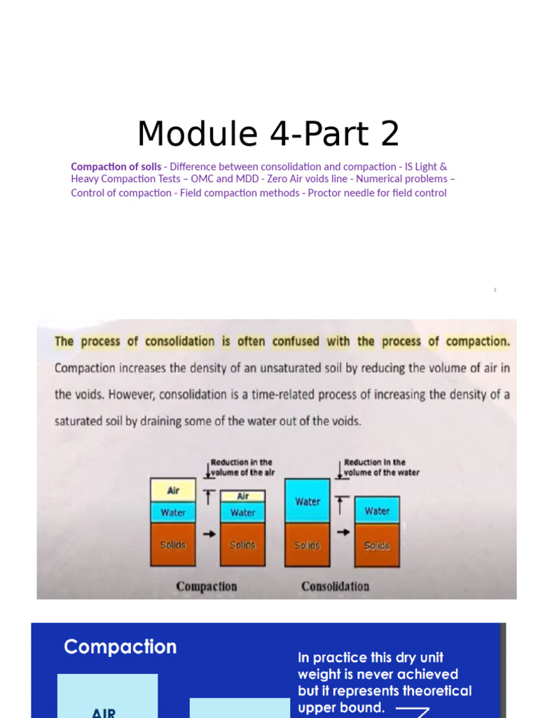 Module 4-Part 2_compaction | PDF | Materials | Soil