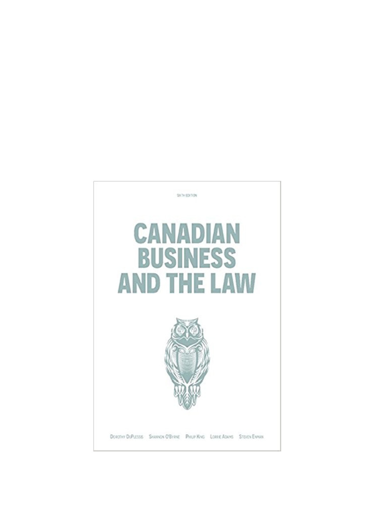 (Ebook PDF) Canadian Business and The Law 6th Edition by Dorothy ...