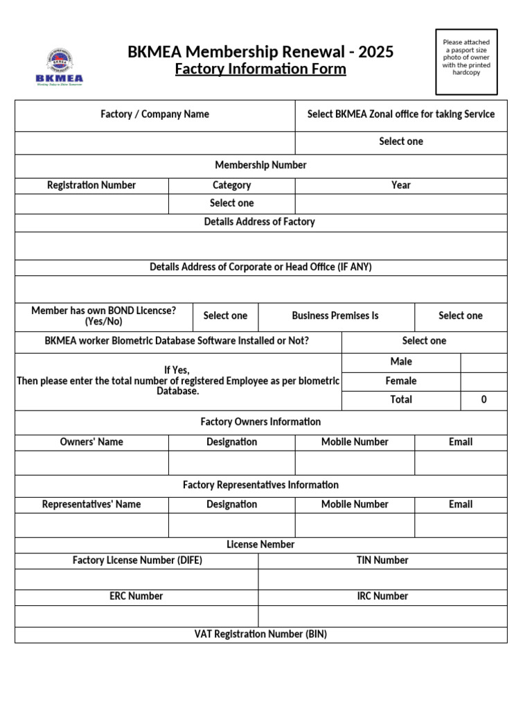 485465601BKMEA Membership Renewal Form 2025-Revised - Final | PDF
