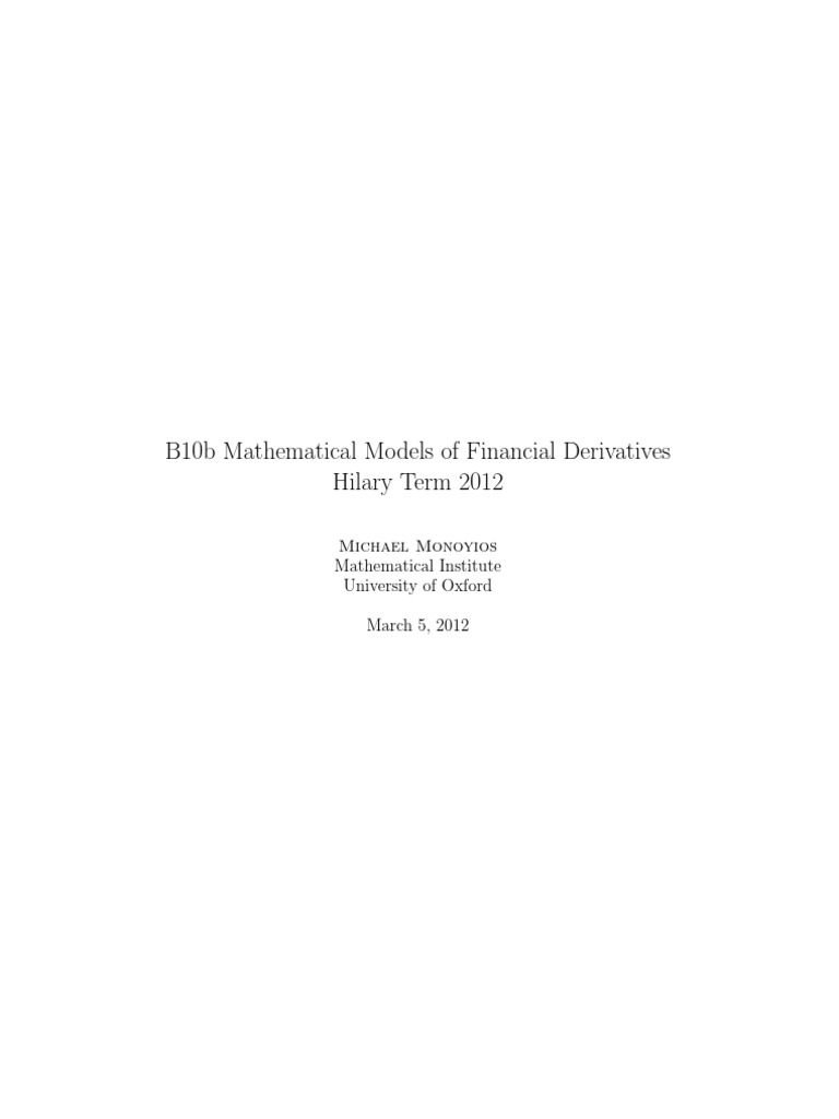 b10b Notes | PDF | Option (Finance) | Derivative (Finance)