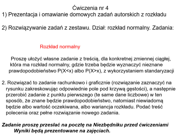Cwiczenia NR 4 Rozlad Dwum Rozklad Normalny | PDF