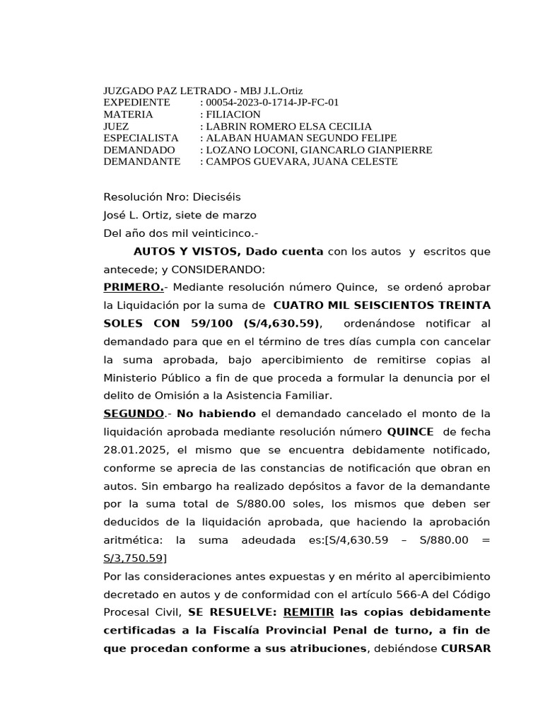 Remitir Copias Al MP | PDF | Justicia | Crimen y violencia