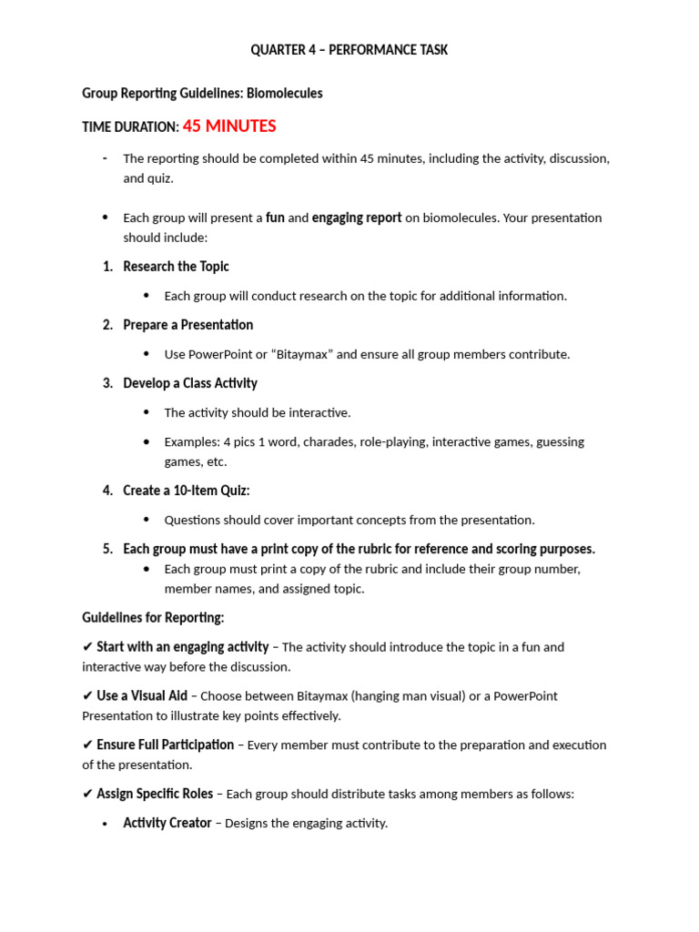 Quarter 4 Performance Task | PDF | Reproduction | Biological Processes