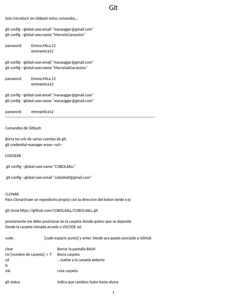 Comandos Git | PDF | Software libre | Informática