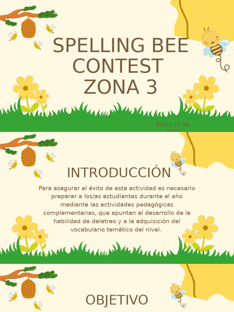 Spelling Bee Contest Zona 3 | PDF | Idioma en Inglés | Escuelas