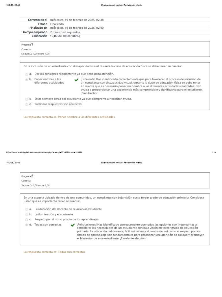 Evaluación Del Módulo4 - Revisión Del Intento | PDF | Enseñando | Aprendizaje