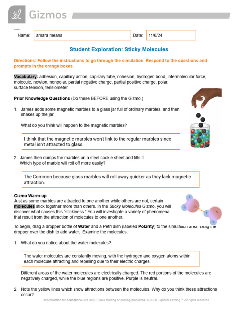 Amara Sticky Molecules 4th | PDF | Chemical Polarity | Adhesion