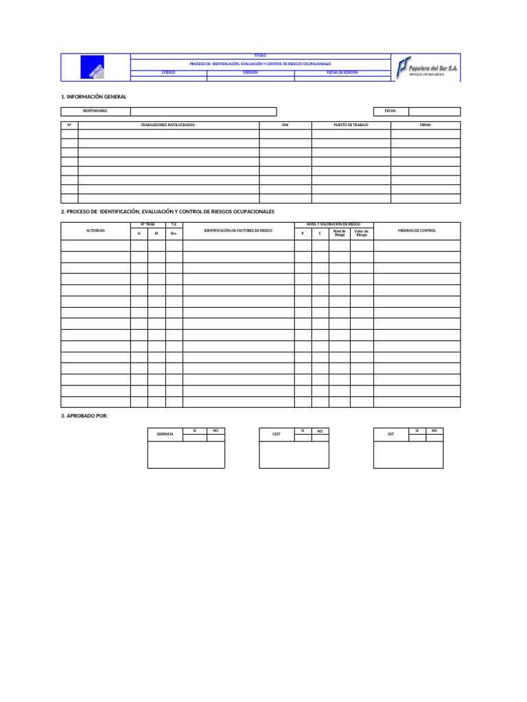 Procedimiento para Actualizar Iper | PDF