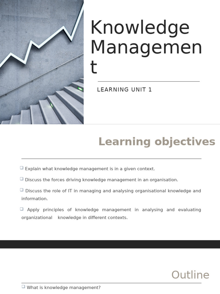 Knowledge Management LU1 | PDF