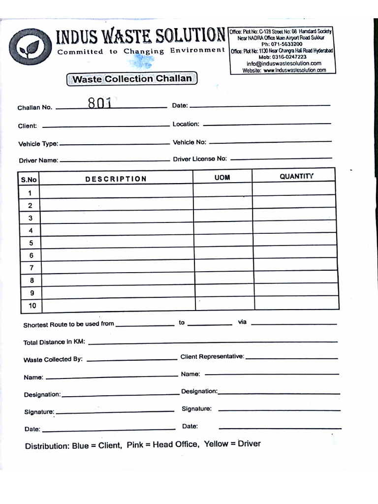 Challan Form | PDF