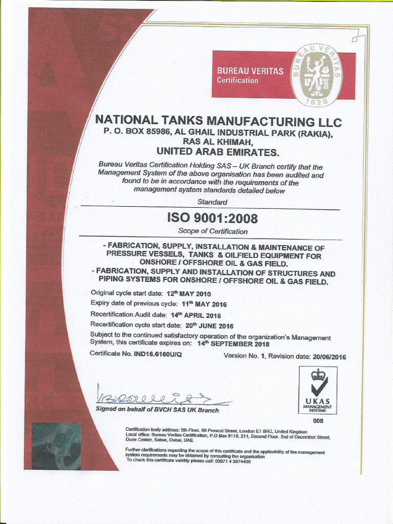 NTM-ISO Certificate-1 | PDF
