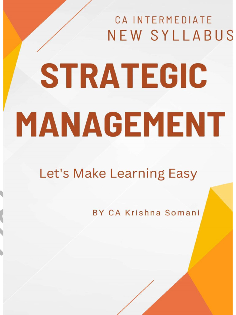 Summary Book - Strategic management (4) | PDF | Strategic Management | Goal