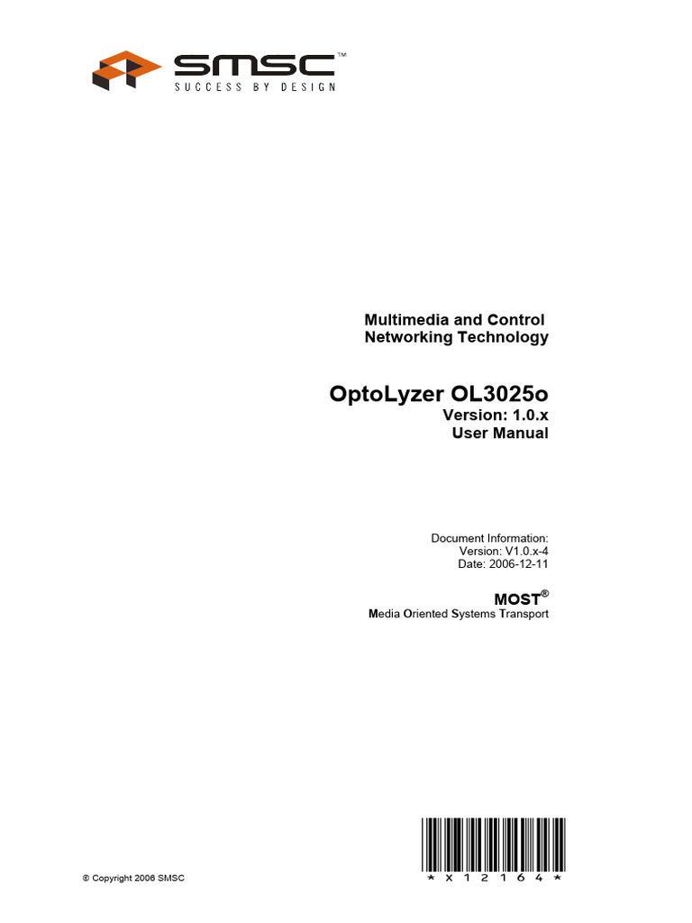 UM OptoLyzer OL3025o V01 00 XX-4 | PDF | Computer Network | Usb