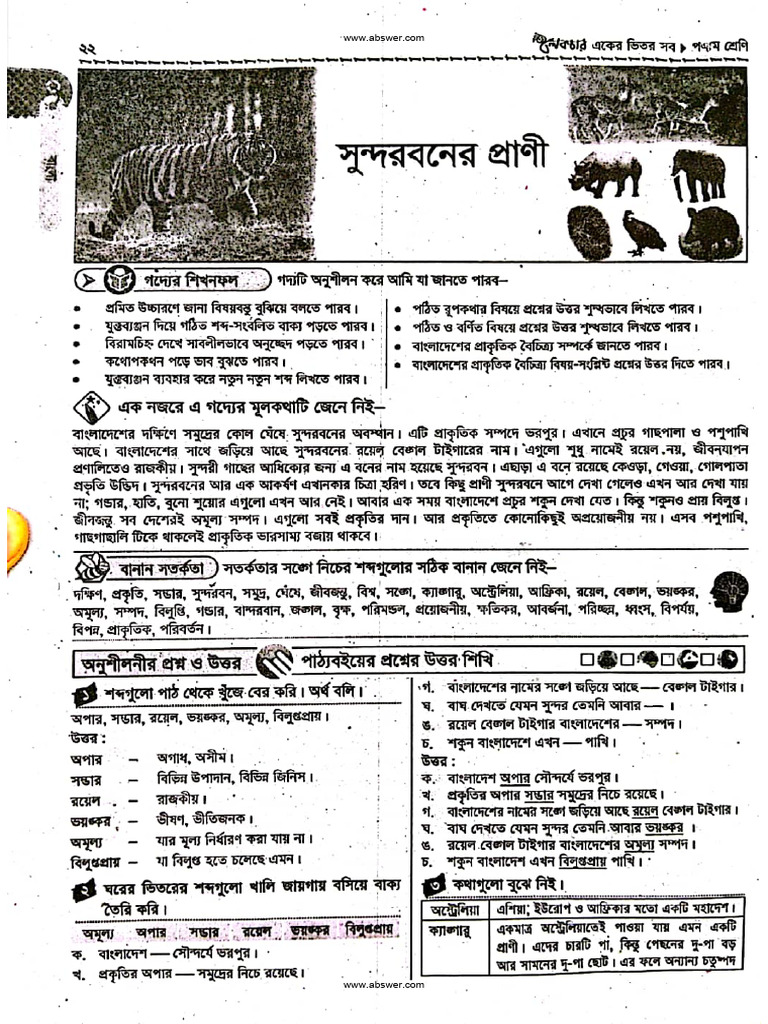 Chapter - Class 5 Bangla | PDF