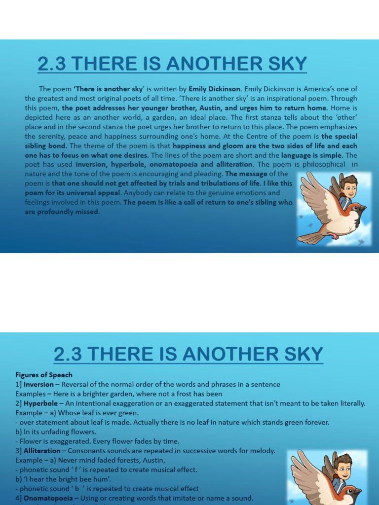 2.3 There Is Another Sky Poem Appreciation | PDF