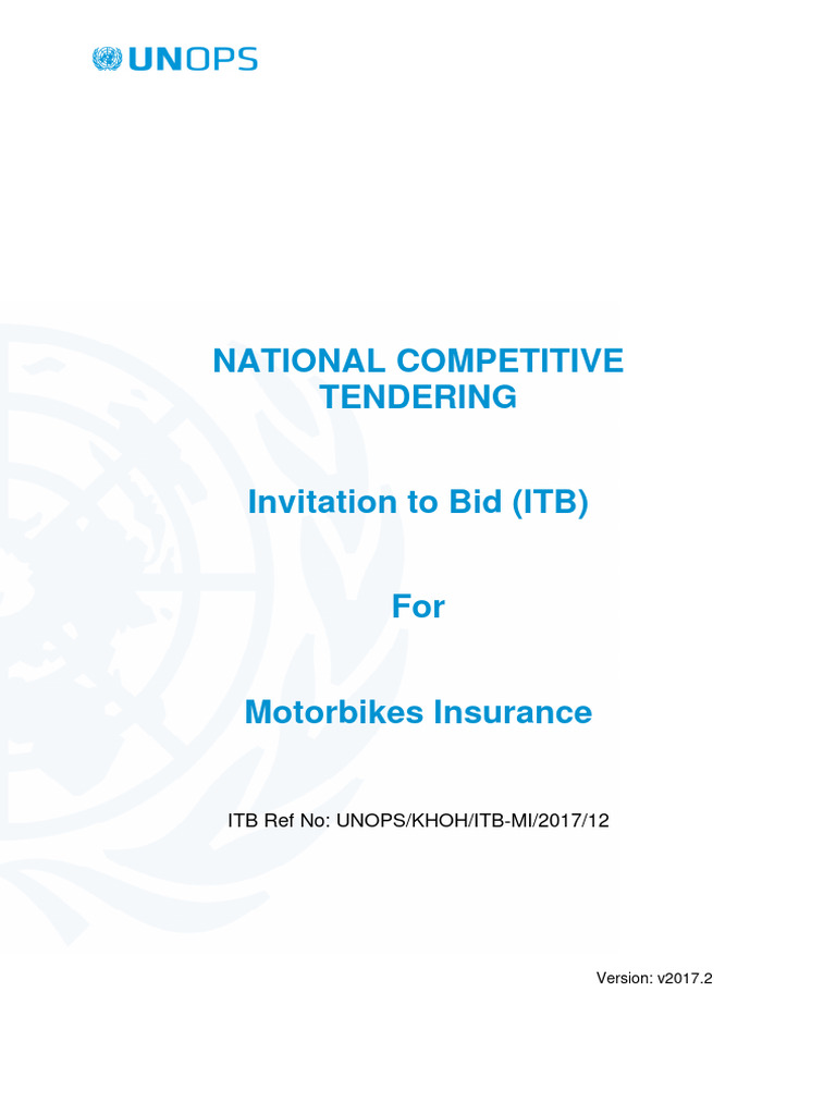UNOPS - Motorbike Insurance Specs | PDF | Exchange Rate | Taxes