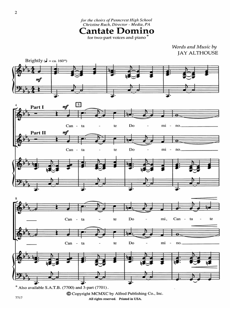 Cantate Domino PDF | PDF