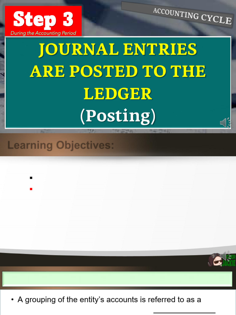 FABM1 17 Step 3 JOURNAL ENTRIES ARE POSTED TO THE LEDGER Autosaved ...