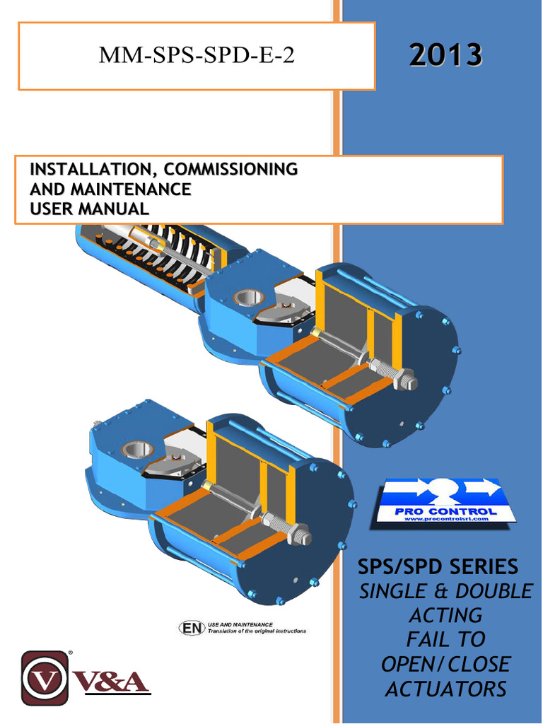 Procontrol SPS SPD Pneumatic Actuatotor IOM | PDF | Valve | Actuator