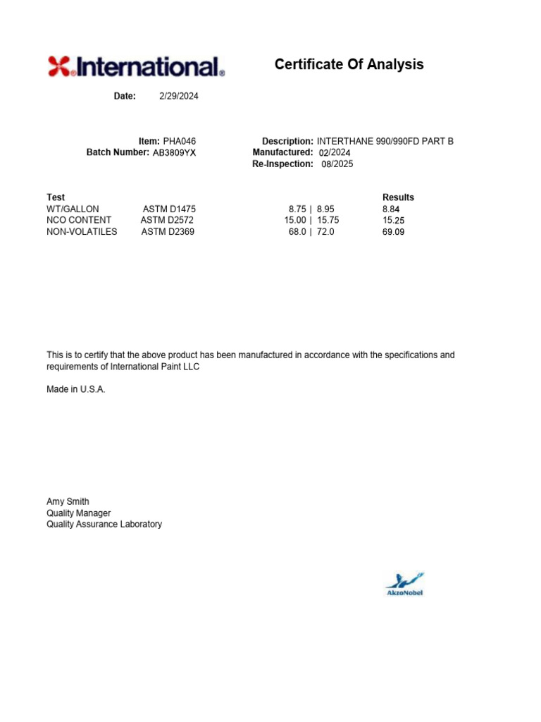 Ab3809yx Coa Interthane 990 Parte B GL | PDF