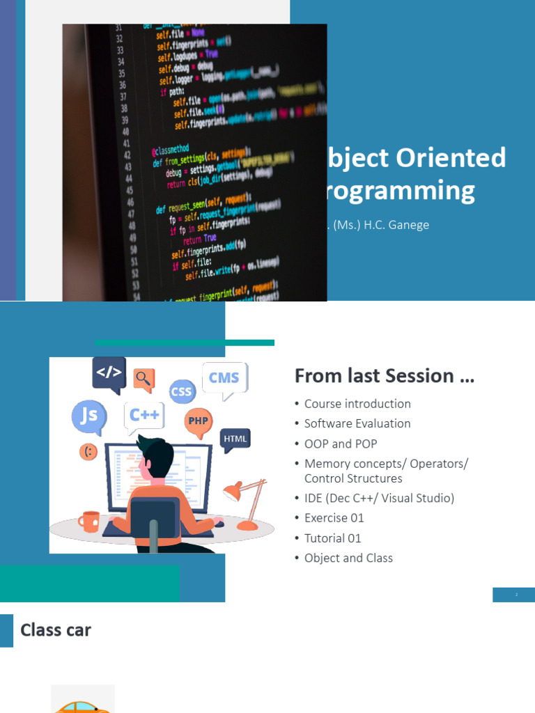 Lecture 03 Access Methods | PDF | Class (Computer Programming) | Object Oriented Programming