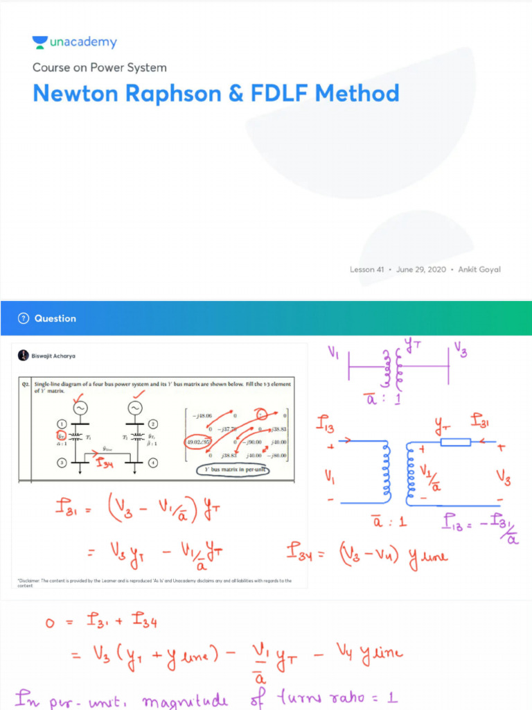 Ps-38 Newton+Raphson+&+FDLF+Method | PDF