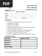 Math p6 Questions From Nesa | PDF | Area