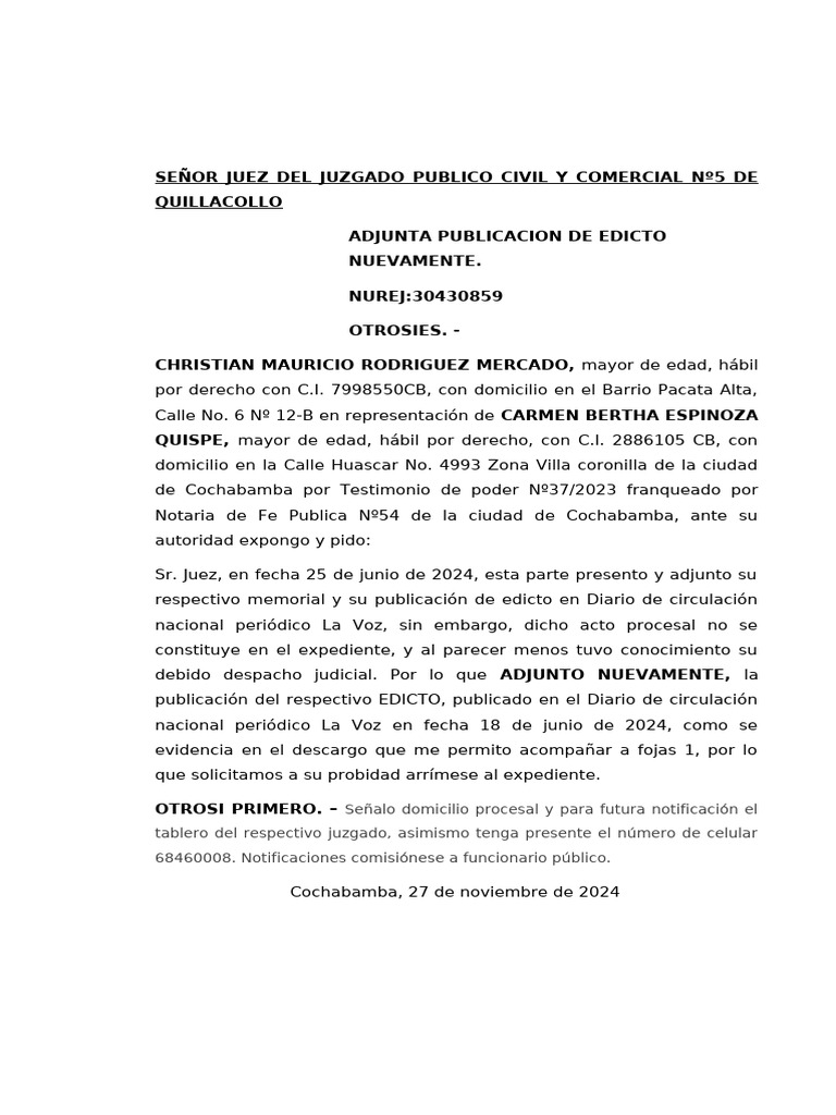 ADJUNTA EDICTO | PDF
