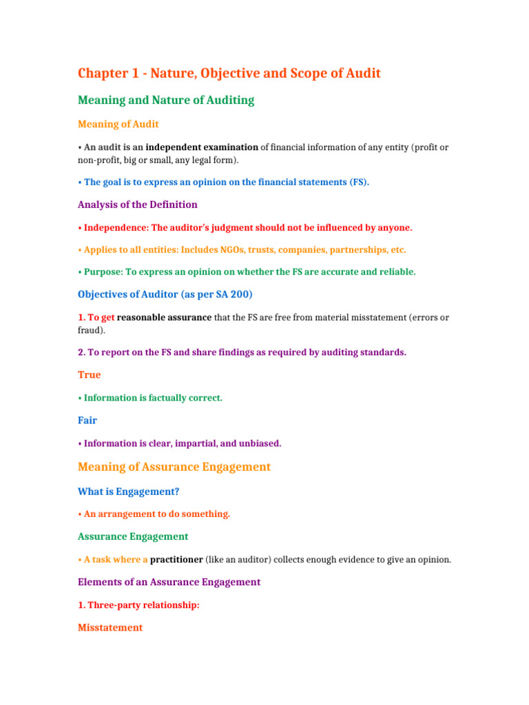 Audit Chapter 1 Colorful | PDF