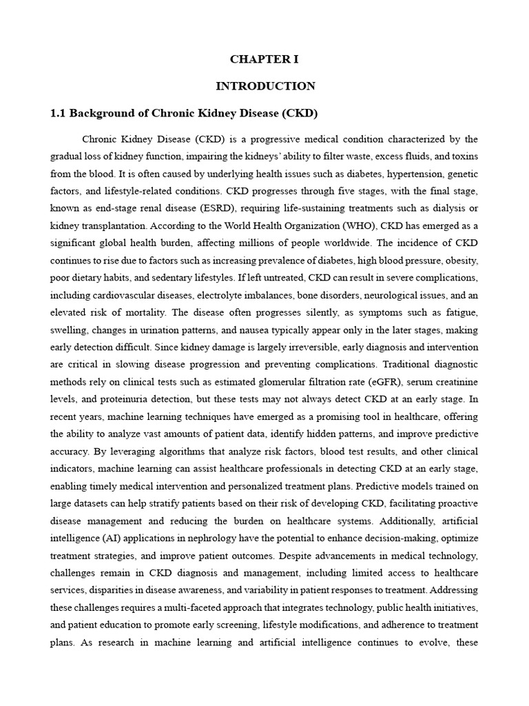 CHAPTER IV CKD pdf_merged | PDF | Chronic Kidney Disease | Machine Learning